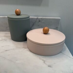 Threshold | Accents | Nwt Threshold Pink Lidded Stoneware Canister ...